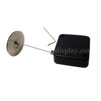 China Square Anti-Theft Pull Box 43x43x16mm with 38mm Round Adhesive Plate End 90cm Cable for sale