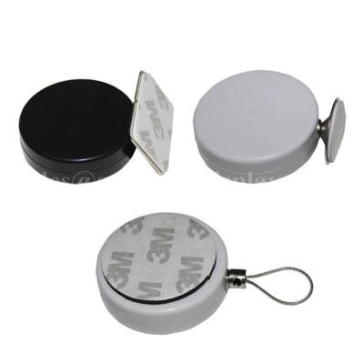China Round Anti-Theft Display Pull Box Recoiler 90cm Cable 41mm ABS Plastic Security Tether for sale