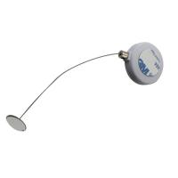 China Mini Round Anti-Theft Display Retractor 90cm Cable 0.9mm Diameter Metal Sticking Plate End for sale