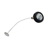 China Mini Round Anti-Theft Display Retractor 90cm Cable 0.9mm Diameter Metal Sticking Plate End for sale