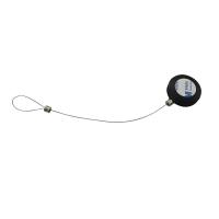China Mini Round Plastic Anti Theft Retractable Display Pull Box Recoiler 90cm Cable 0.9mm Diameter for sale