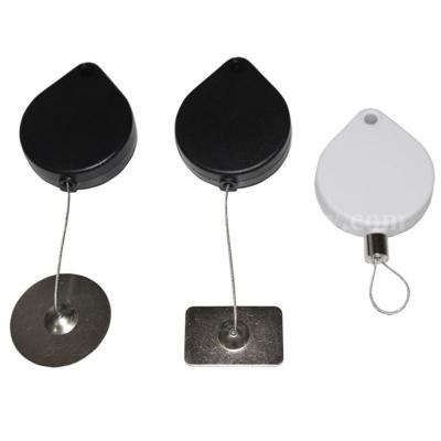 China Heart Shaped Anti Theft Pull Box Recoiler 90cm Stainless Steel Cable Security Display Retractor for sale