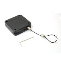 China Big Square Plastic Anti Theft Pull Box Recoiler 90cm Cable 1.5mm Diameter for sale