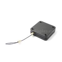 China Big Square Plastic Anti Theft Pull Box Recoiler 90cm Cable 1.5mm Diameter for sale