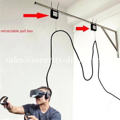 China Square Retractable Security Tether ABS Plastic 90cm Cable Anti-Theft Display Pull Box for sale