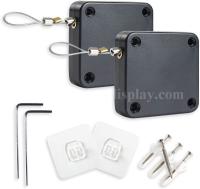 China Security Tether Automatic Retractable Punch Free Sensor Door Closer 48kg 1m Cable for sale