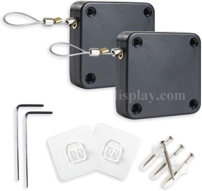 China Security Tether Automatic Retractable Punch Free Sensor Door Closer 48kg 1m Cable for sale