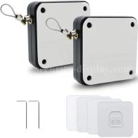 China Security Tether Automatic Retractable Punch Free Sensor Door Closer 48kg 1m Cable for sale