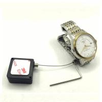 China Mini Square Anti-Theft Recoiler with Pause Function 90cm Cable 0.9mm Stainless Steel for sale