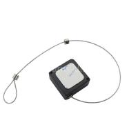 China Mini Square Anti-Theft Recoiler with Pause Function 90cm Cable 0.9mm Stainless Steel for sale