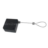China Mini Square Anti-Theft Recoiler with Pause Function 90cm Cable 0.9mm Stainless Steel for sale