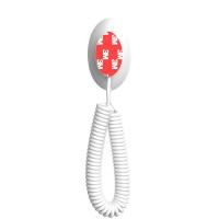 China Retractable Security Tether Cable Lock 20cm Coiled Cable with Magnetic Ends for Remote Control Loss Prevention for sale