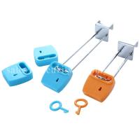 China EAS Magnetic Double Bar Security Peg Hook Stop Lock 34x45x17mm ABS Plastic Anti-Theft for sale