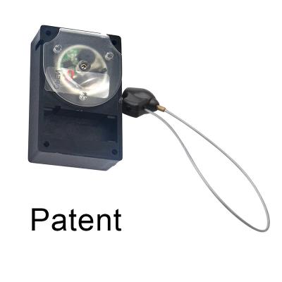 China Cuboid Retractable Security Anti Theft Pull Box with Alarm 96cm 1.1mm Cable for sale