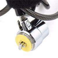 China Universal Laptop Tablet Adhesive Security Plate with Key Cable Lock 6.5ft Anti Theft for sale