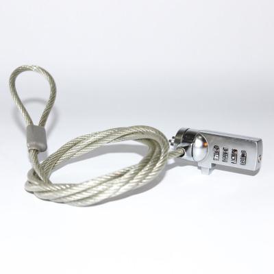 China Universal 4 Digit Password Security Cable Lock for Laptop PC 2m Steel for sale