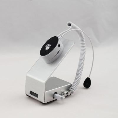 China Chargeable Mobile Phone Security Display Stand Wireless Alarm Holder 105dB 150cm Spring Wire for sale