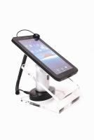 China Power and Alarm Acrylic Security Display Stand for Tablet PC 105dB Alarm 150cm Cable for sale