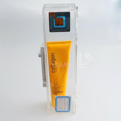 China EAS Acrylic Clear Hard Security Toothpaste Cosmetics Safer Box 24.5x6.5x5.5cm RF 8.2MHz for sale
