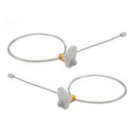China EAS Triangle Metal Cable Milk Formula Anti Theft Security Tag 58KHz 8.2MHz 50cm for sale