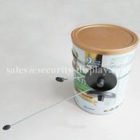 China EAS Round Metal Cable Milk Formula Anti Theft Security Tag 58KHz 8.2MHz for sale