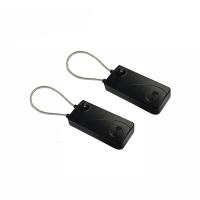 China Dual Triple EAS Self Alarming Cable Security Tag with Lanyard 100dB 58kHz for sale
