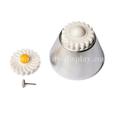 China Anti Theft EAS Flower RF Hard Tag 42mm with Pin or Lanyard for Retail Security for sale