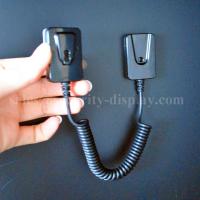 China Magnetic Anti Theft Coiled Cable Tether 20ft 3M Adhesive Backing for Remote Control Display for sale