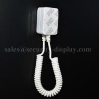 China Magnetic Anti Theft Coiled Cable Tether 20ft 3M Adhesive Backing for Remote Control Display for sale