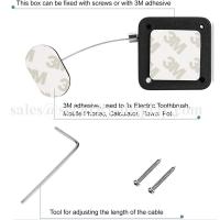 China Retractable Security Cable Lock with Double Sided 3M Adhesive for TV DVD 90cm for sale