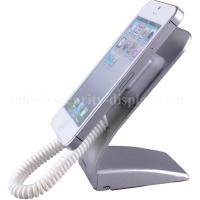China Retail Shop Exhibition Anti Theft Cell Phone Security Display Stand with 105dB Alarm and 150cm Spring Wire for sale