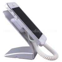 China Retail Shop Exhibition Anti Theft Cell Phone Security Display Stand with 105dB Alarm and 150cm Spring Wire for sale
