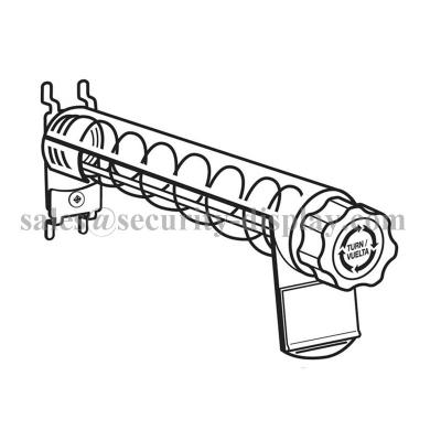 China Anti Theft Helix Wall Dispensers with Mechanical Audible Alert 6 9 12 Inch Steel Hook for sale