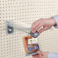 China Spiral Anti Sweep Hook Self Dispensing 6 9 12 Inch Steel Pegboard Security Hook for sale
