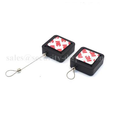 China Anti Theft Interactive Retractable Pull Box 36 inch Cable 0.25 lb Pull Force 3M Adhesive Back for sale