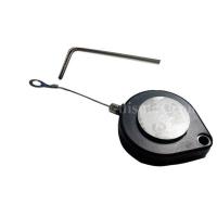 China Heart Shaped Anti Theft Pull Box Recoiler 90cm Stainless Steel Cable for sale