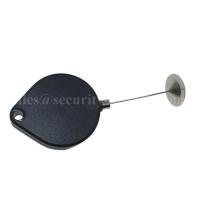 China Heart Shaped ABS Security Tether Retractable Pull Box 90cm Cable 0.9mm Diameter for sale