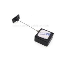 China ABS Plastic Anti Theft Mini Square Pull Box Recoiler 90cm Cable 0.9mm for sale