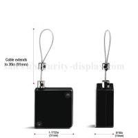 China 3M Adhesive Anti Theft Locking Retractable Key Chain 95cm 0.9mm Cable for sale