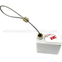 China Mini ABS Anti Theft Pull Box 32x31x14mm Retractable Security Tether 95cm Cable for sale