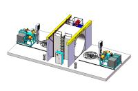 China 2 Arms Shuttle Rotomolding Machine Oven Type Customized for sale