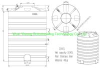 China 2000L Polyethylene Sheet Metal Mould Water Tank Vertical Polishing for sale