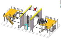 China 4.5m Oven Shuttle Type Rotomoulding Machine for sale