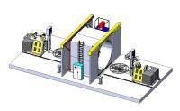 China Rotomoulding Water Tank Making Machine Shuttle Type 2  Arm L 4000 Oven for sale