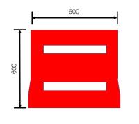 China Rotational Moulding Products Road Barrier（RED） 600x600 for sale