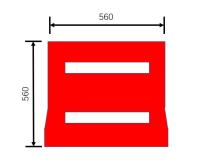 China Rotomolding Products Road Barrier 560x560 4 Colors for sale