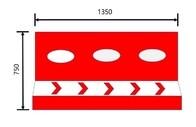 China Rotational Molding Products Road Barrier 1350x750mm 3 Holes for sale