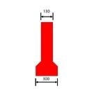 China Rotational Roto Molded Products Road Barrier 1350x750mm 3 Holes for sale