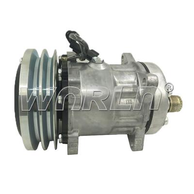China Universal Truck AC Compressor 12V Air Conditioner Pumps 7H15 2PK For Caterpillar New Holland for sale