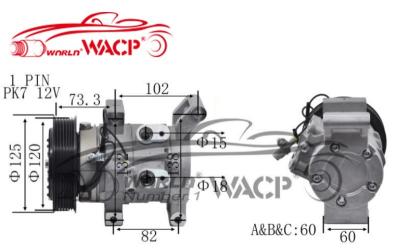 China 2473006840 Auto Air Condition Compressor For Toyota HiluxVigo 2003-2007 WXTT016 for sale